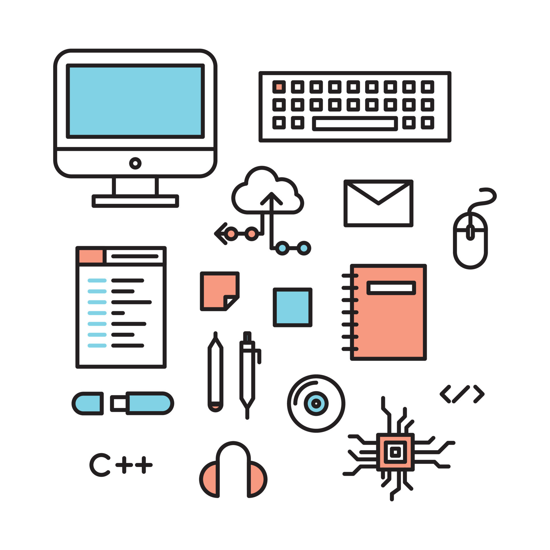 Set of Sofware Engineer Icons 14043195 Vector Art at Vecteezy