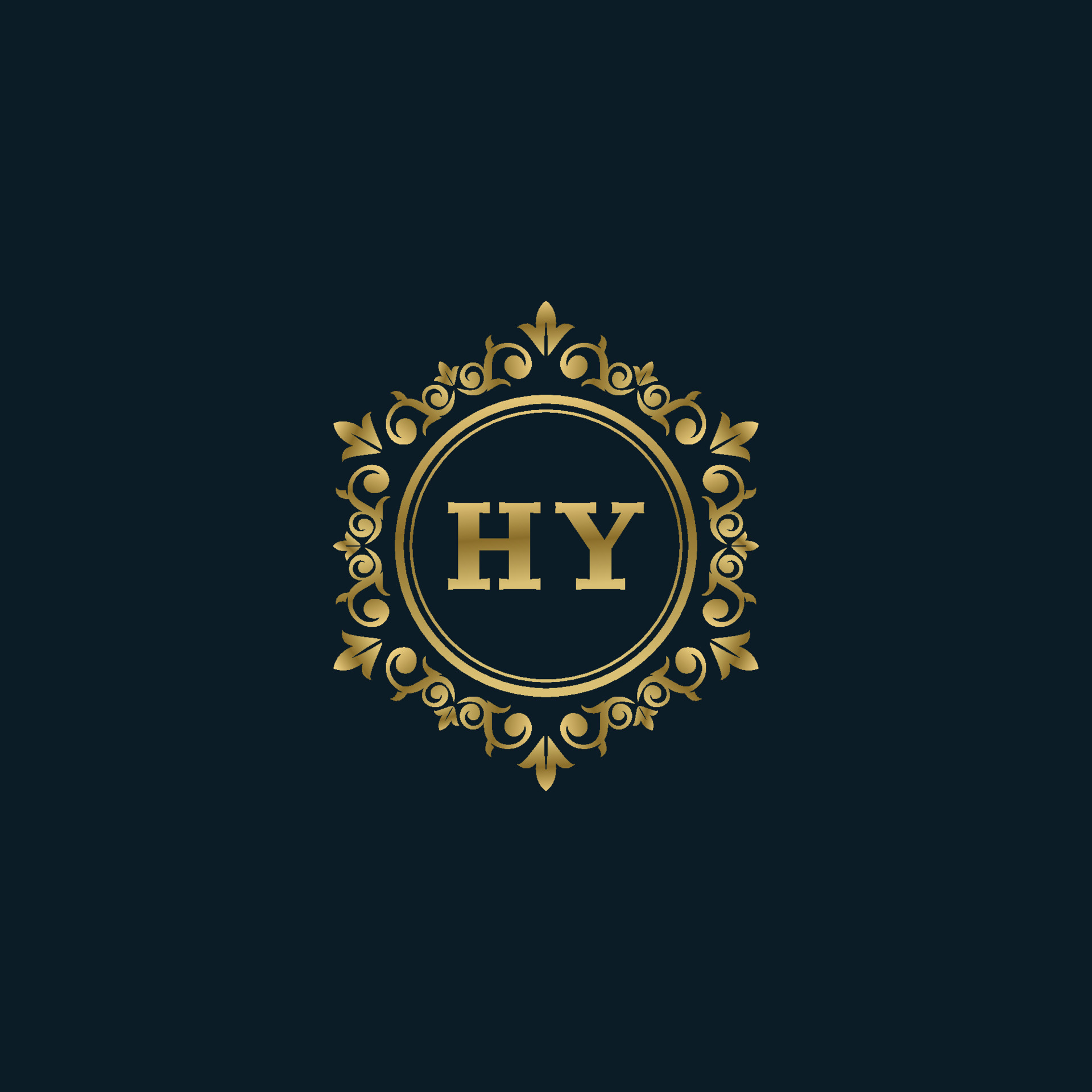 Letter HY logo with Luxury Gold template. Elegance logo vector template. 14045829 Vector Art at ...