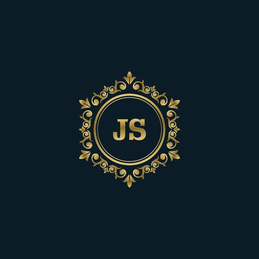 Letter JS logo with Luxury Gold template. Elegance logo vector template. 14045848 Vector Art at ...