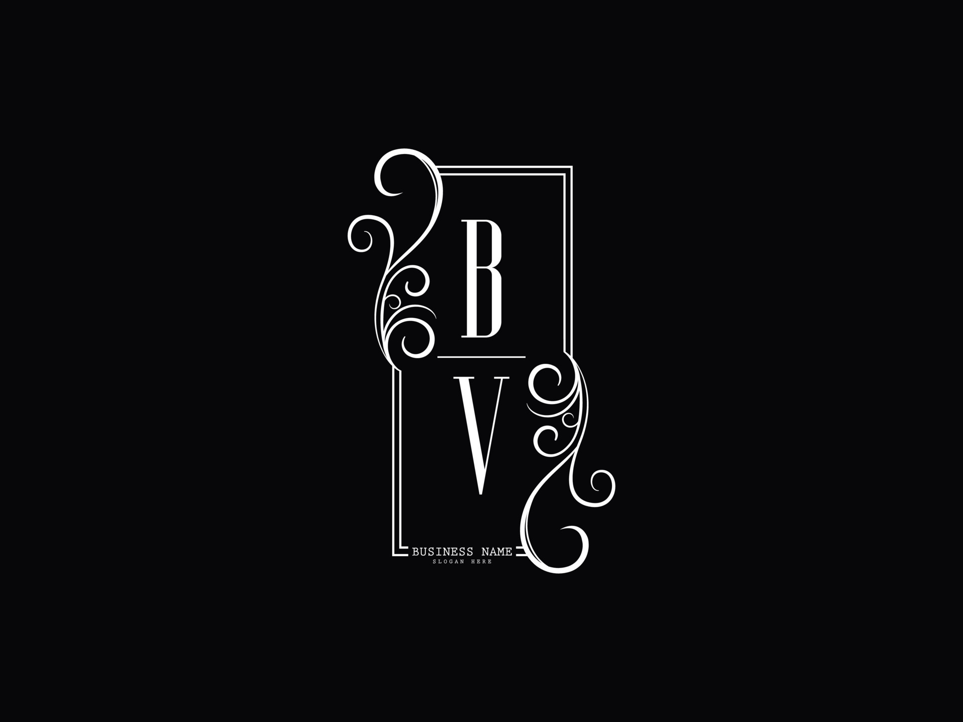 Initials BV Logo Image, Luxury Bv vb Letter Logo Design 14052727 Vector ...