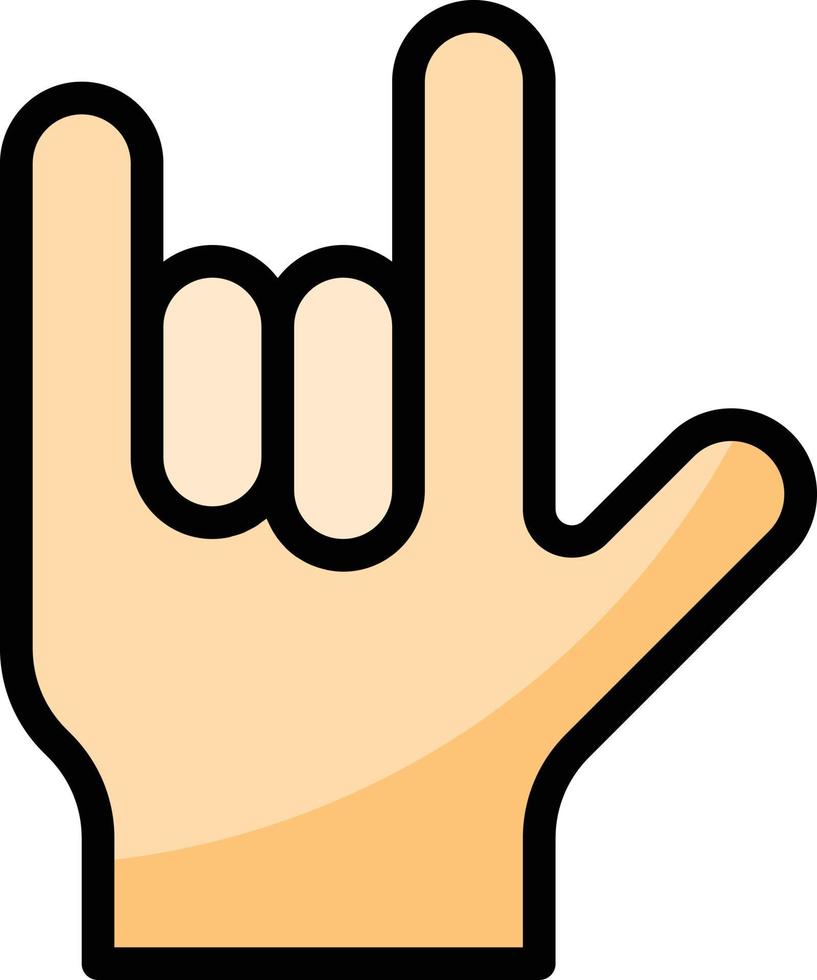 sign language love communication - filled outline icon 14055313 Vector ...