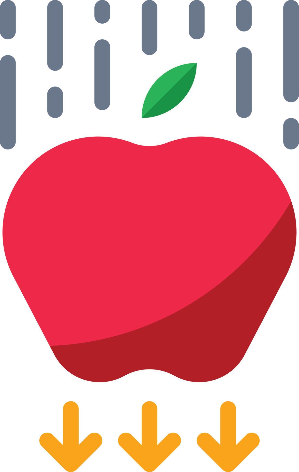 physics apple falling gravity force - flat icon 14055430 Vector Art at ...
