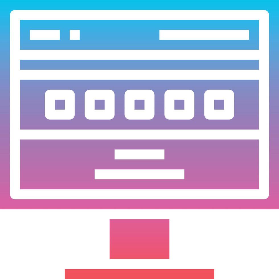 website computer moniter communication - gradient solid icon 14055831 ...