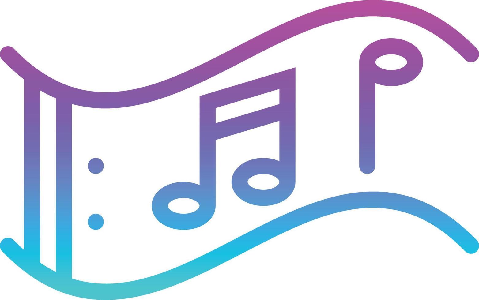 music song note key tone scroll - gradient icon 14056036 Vector Art at ...