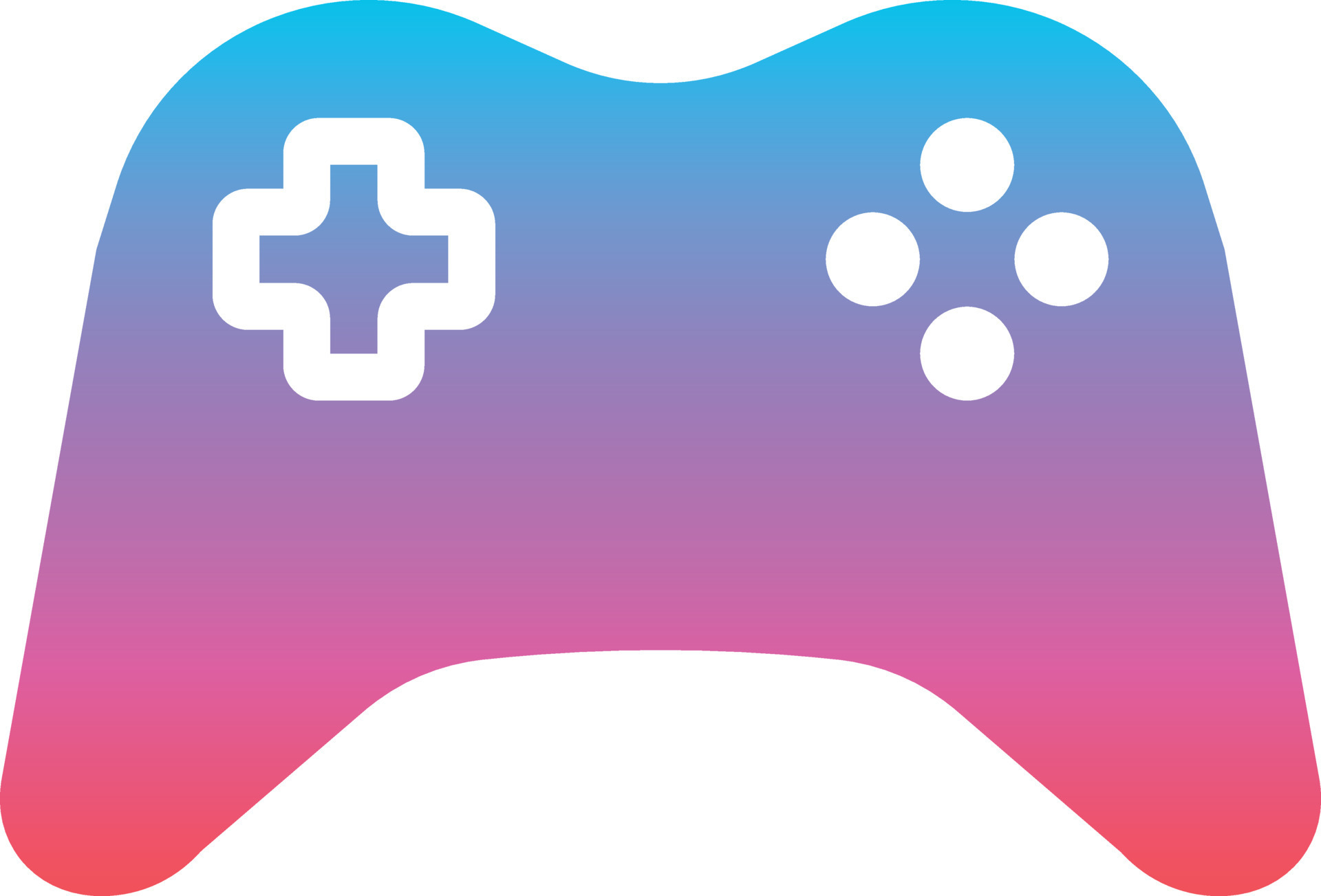 Controller Game Wifi Buttons Gradient Solid Icon 14056141 Vector Art