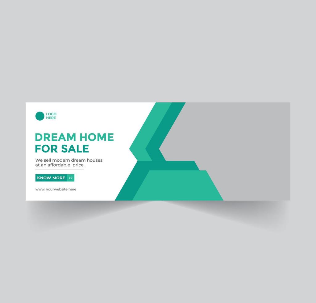 Real Estate Social Media Facebook Cover Web Banner Template 14057634