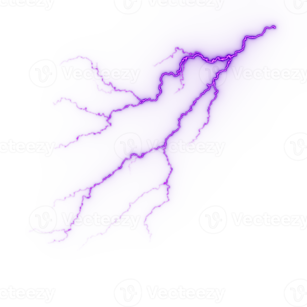 Lightning, electric thunderbolt strike during night storm, impact, crack, magical energy flash ...