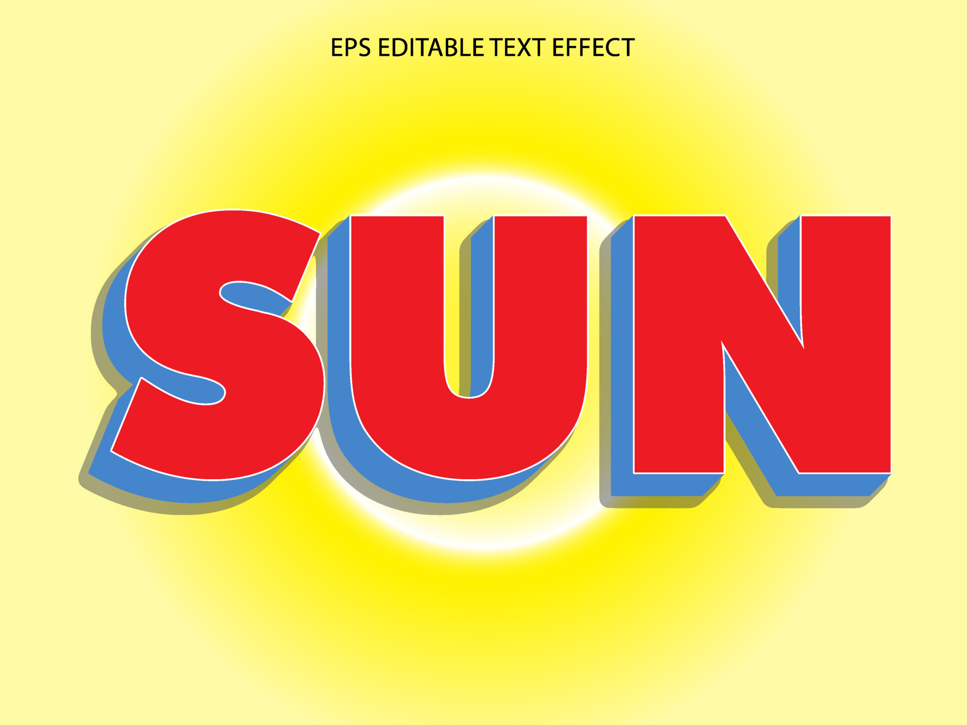 Editable 3d text effect, text effect style, sun editable text effect ...