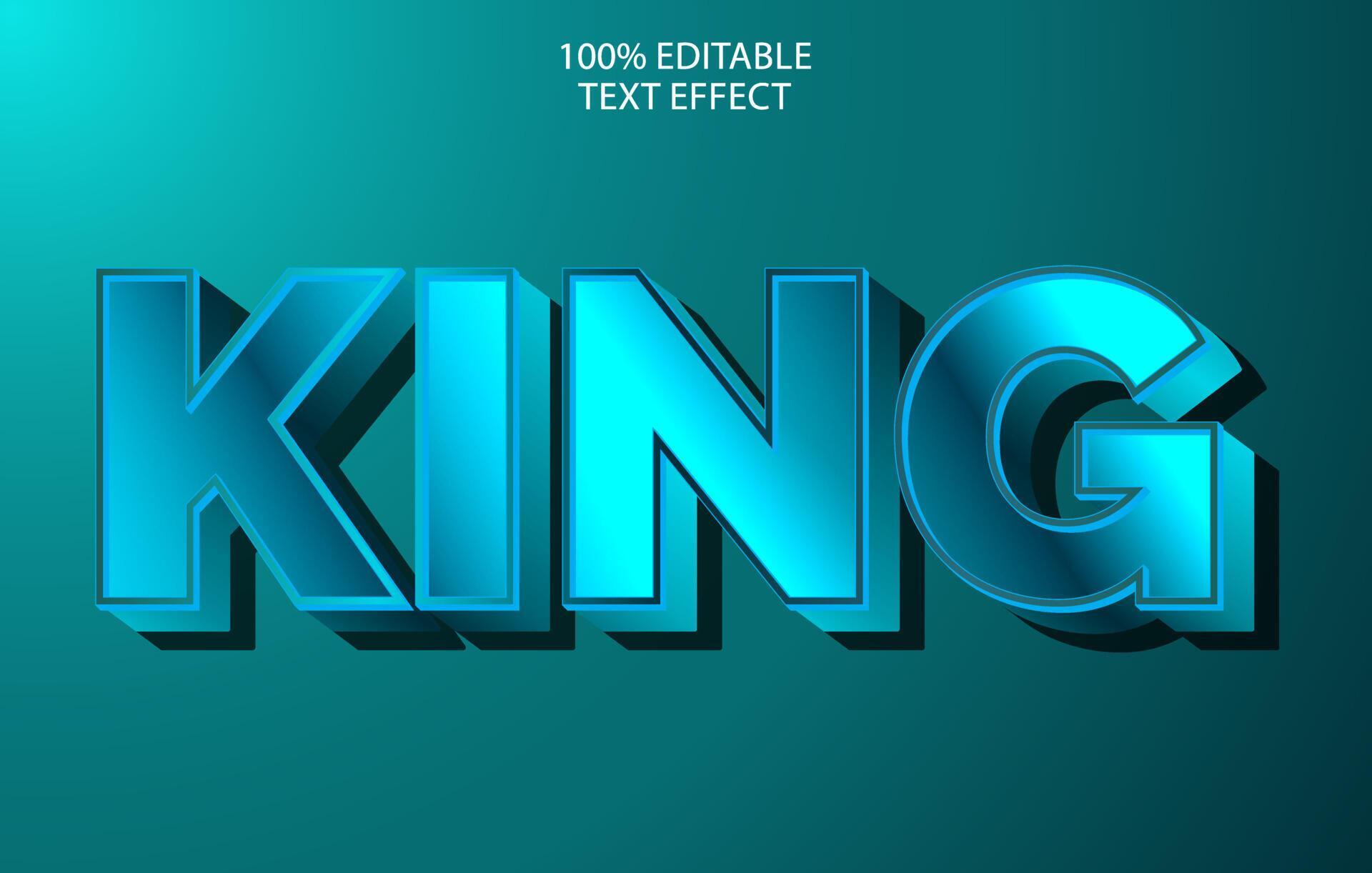 Editable 3d text effect, text effect style,king editable text effect ...