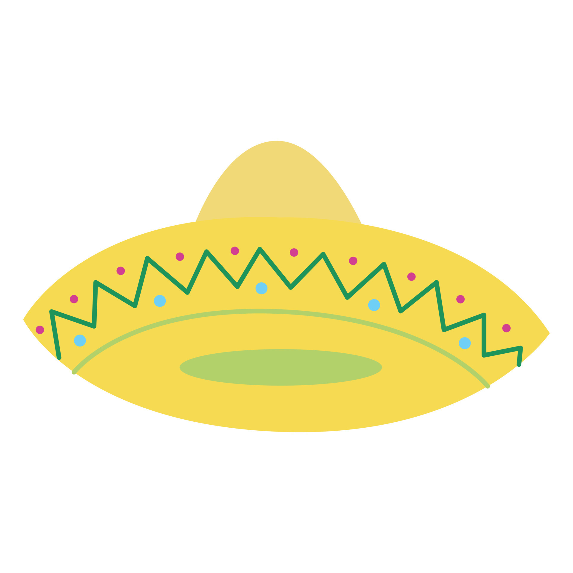Mexican sombrero. Cinco de Mayo symbol. Spanish latin fiesta accessory ...