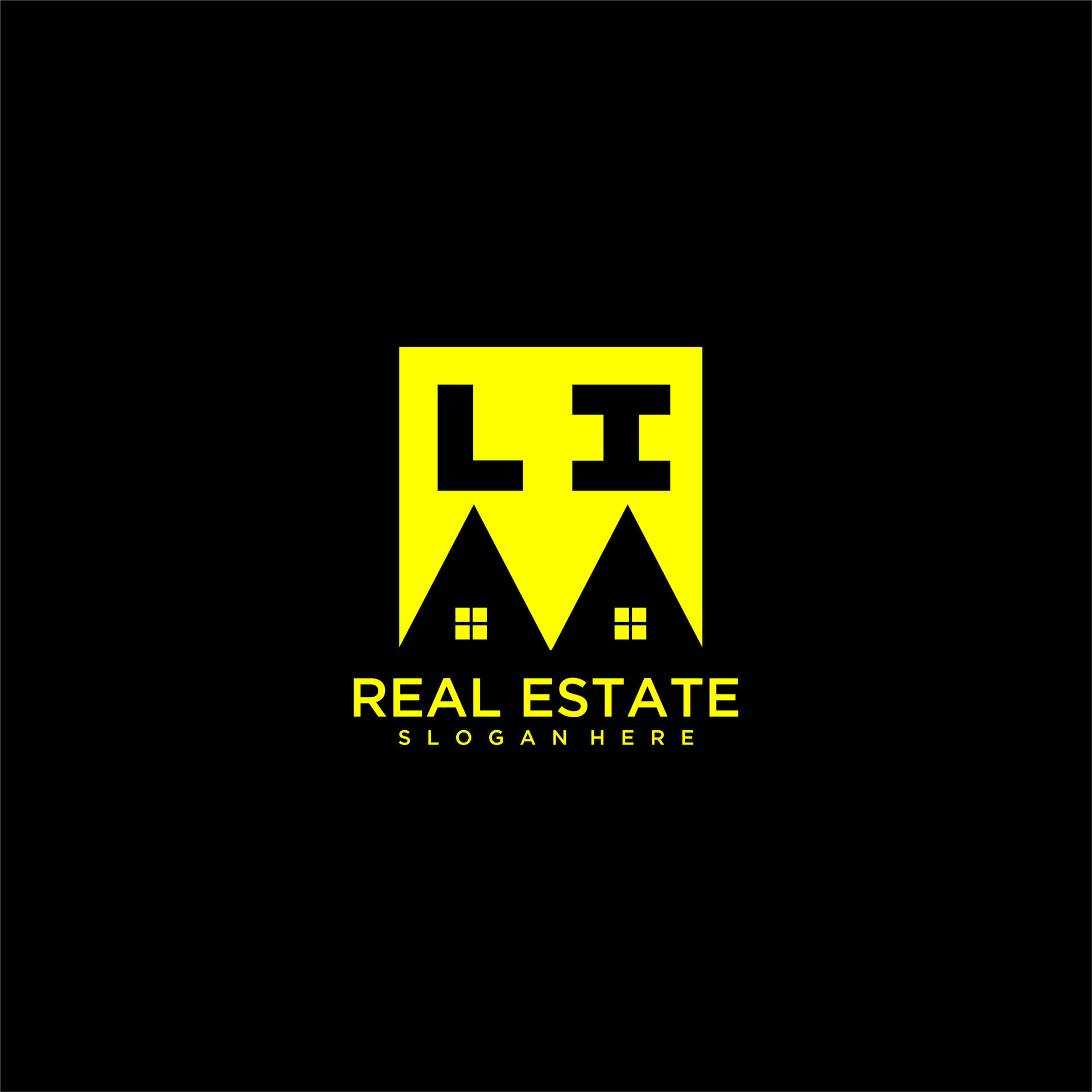 LI initial monogram logo real estate in square style design 14069601 ... LI initial monogram logo real estate in square style design 14069601 ...