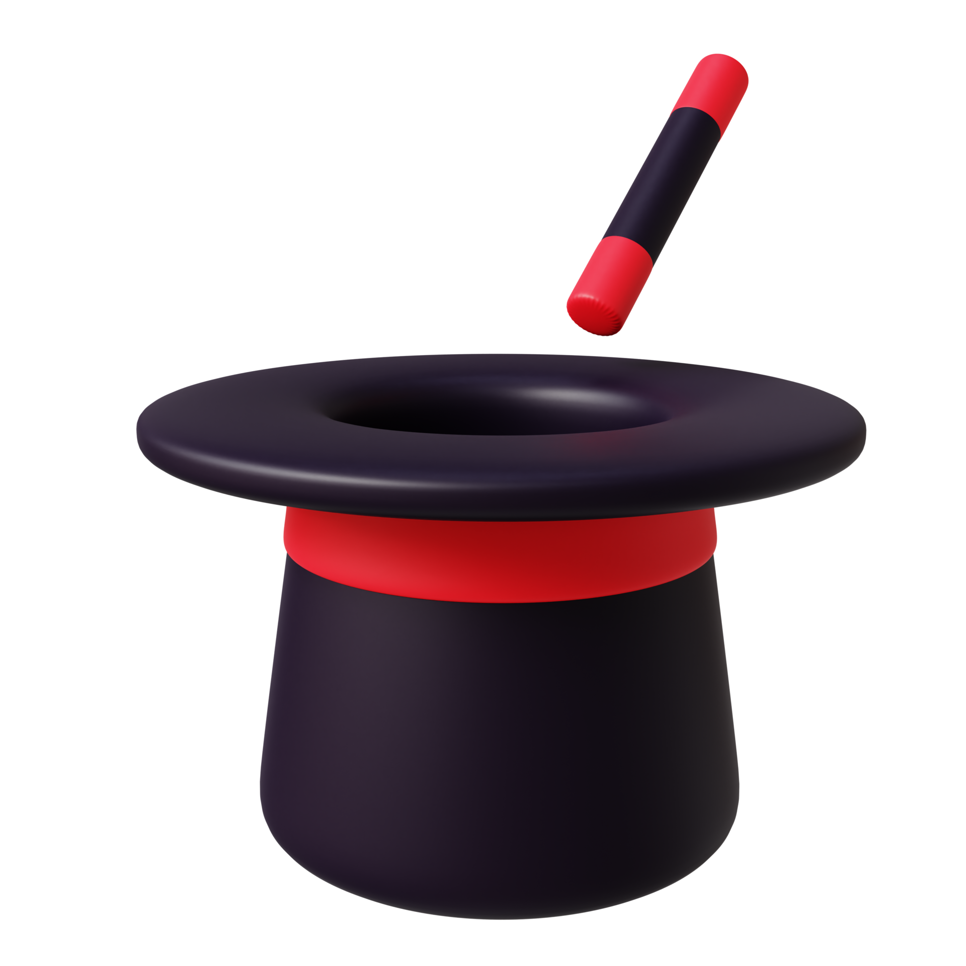 Free Magician Hat 3d Illustration 14069944 PNG With Transparent Background free-magician-hat-3d-illustration-14069944-png-with-transparent-background