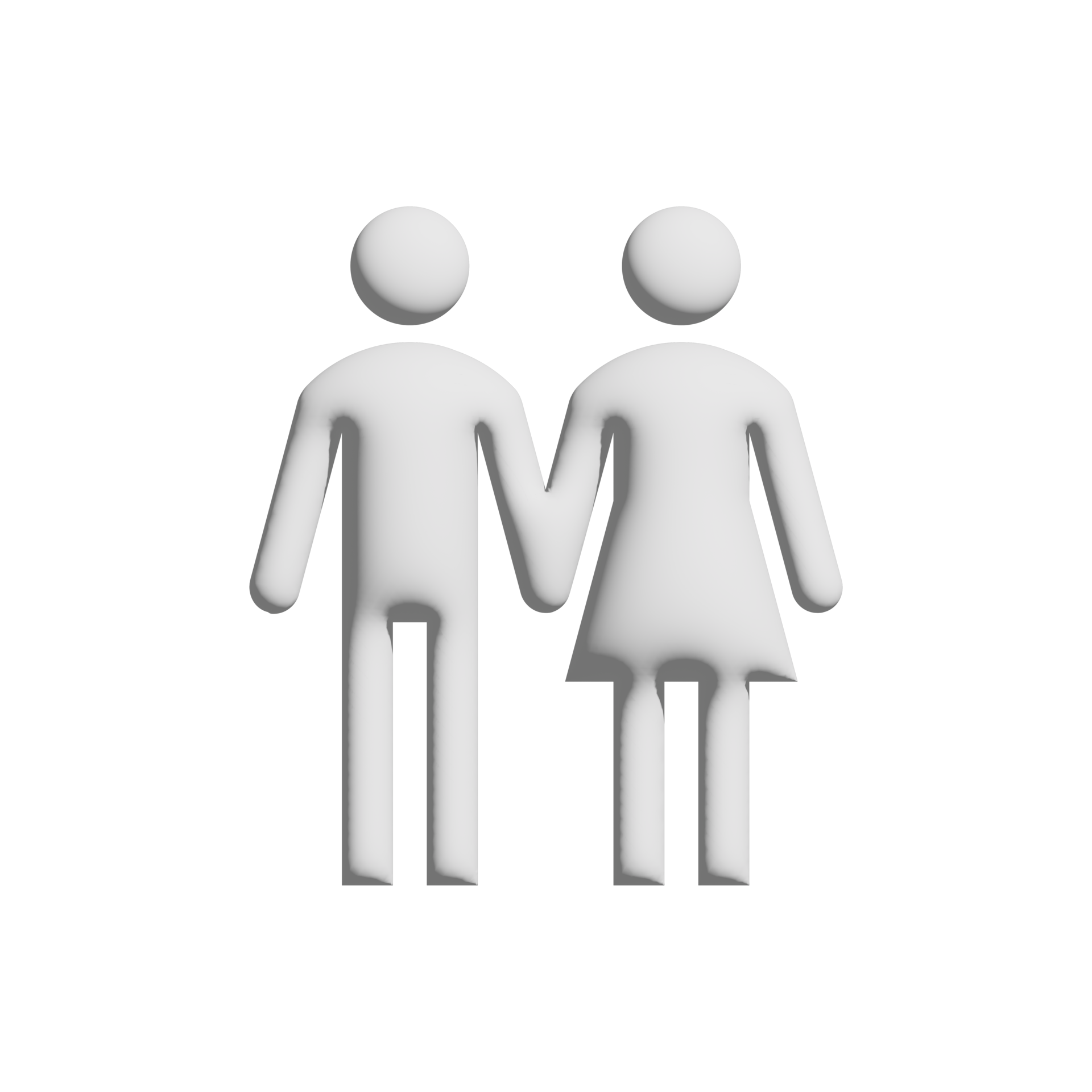 Women and men icon 3d design for application and website presentation 14070083 PNG