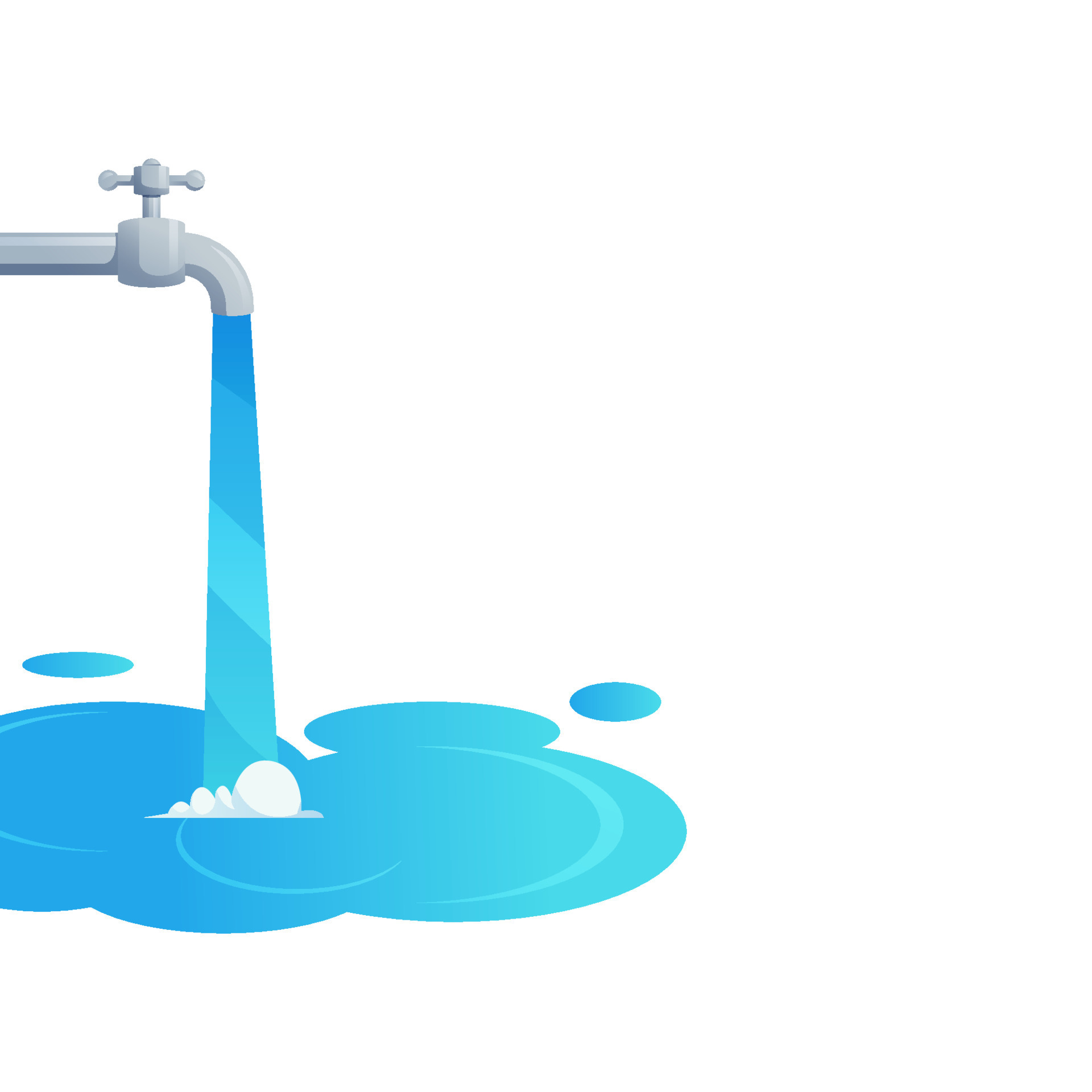 Flowing Water Faucet