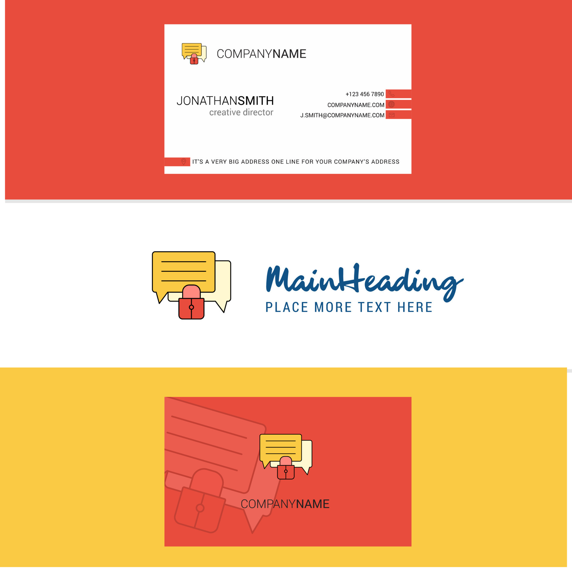 Beautiful Secure chat Logo and business card vertical Design Vector ... Beautiful Secure chat Logo and business card vertical Design Vector ...