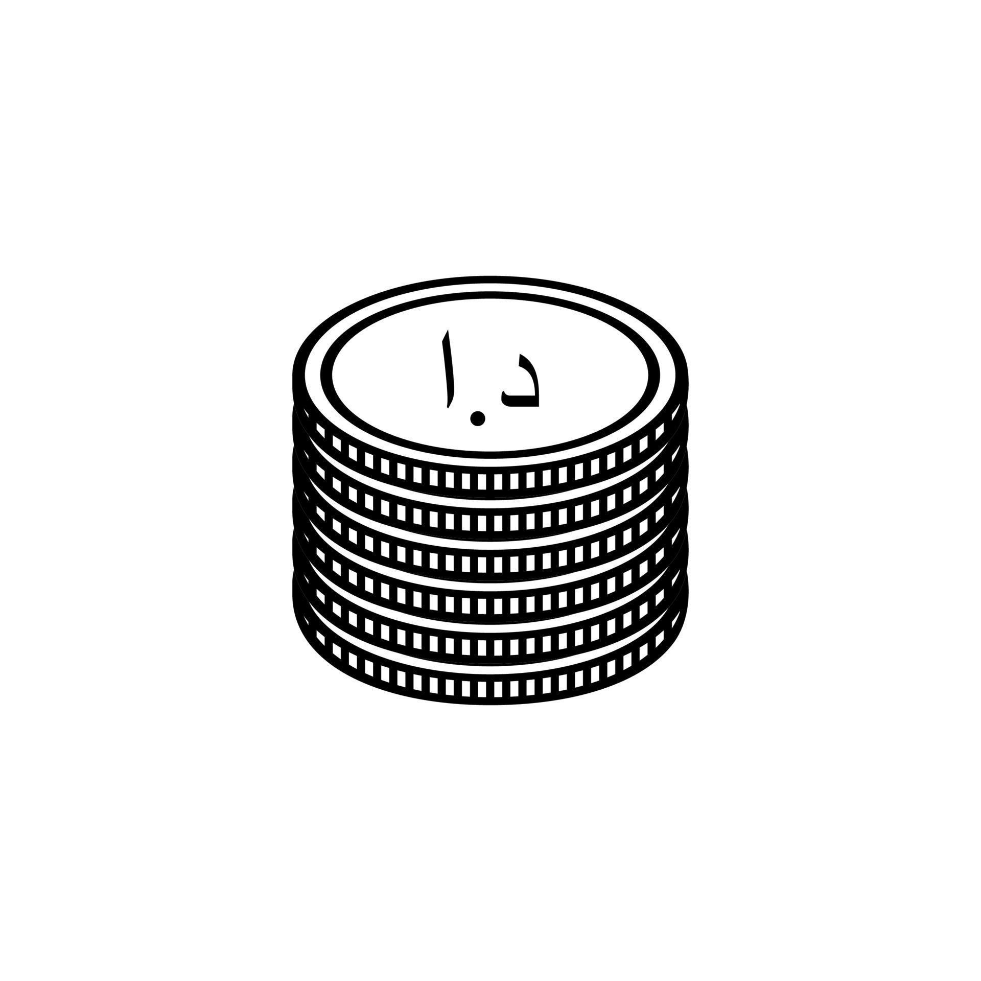 Jordanian Currency Icon Symbol Jordanian Dinar Jod Sign Vector