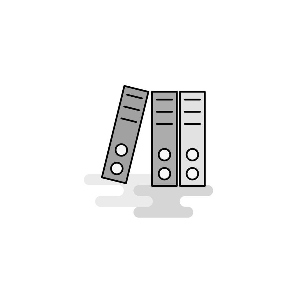 Files Web Icon Flat Line Filled Gray Icon Vector 14072968 Vector Art at ...