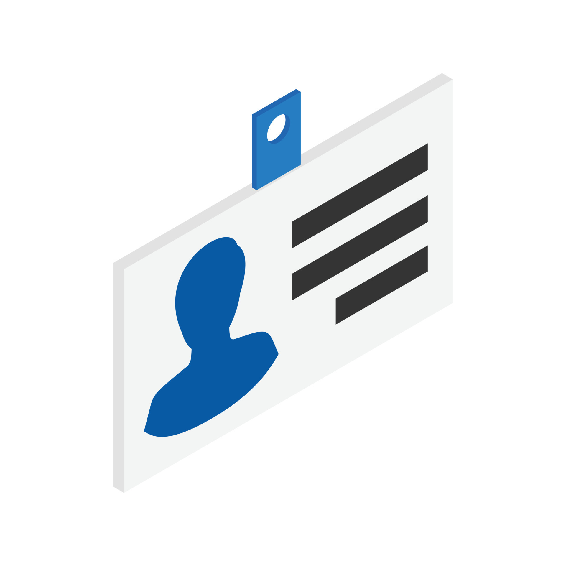 Identification card icon, isometric 3d style 14073338 Vector Art at ...