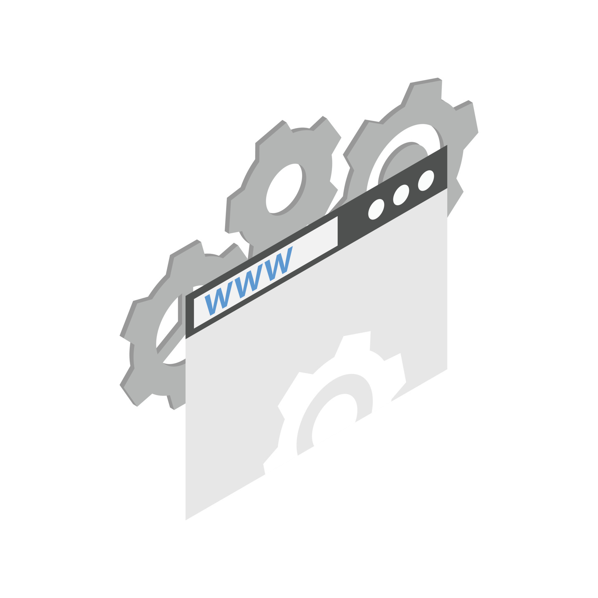 Web development icon, isometric 3d style 14073810 Vector Art at Vecteezy