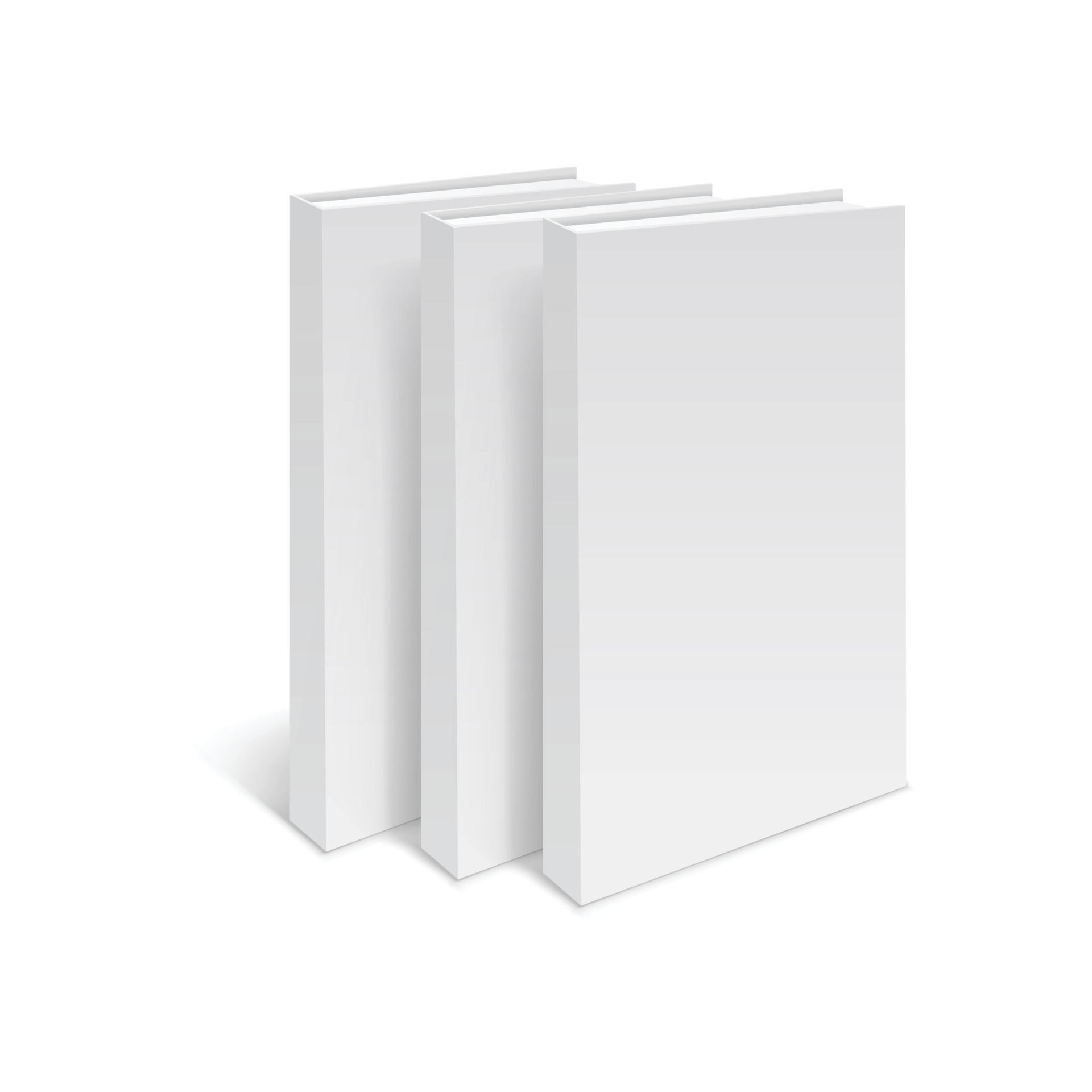 Stack of three blank books 14074267 Vector Art at Vecteezy
