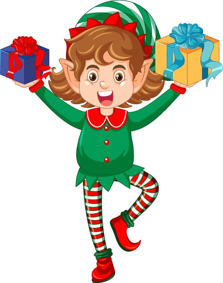 Christmas elf holding gifts 14074318 Vector Art at Vecteezy Christmas elf holding gifts 14074318 Vector Art at Vecteezy
