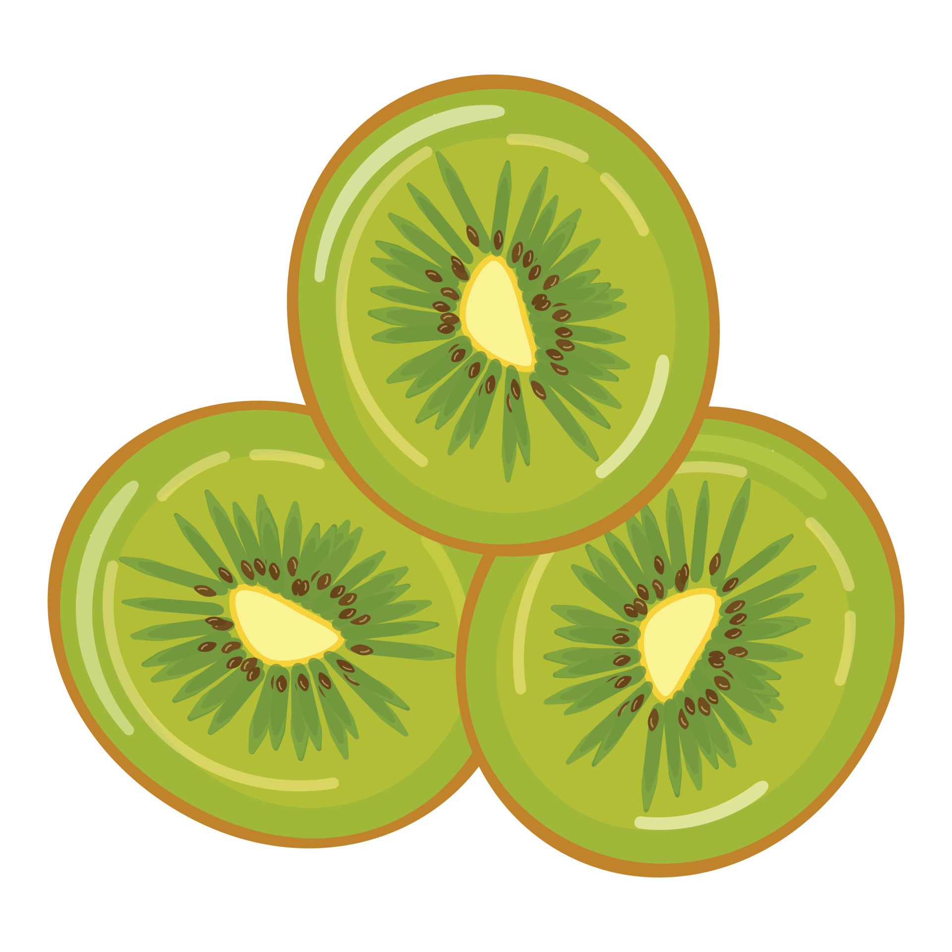 Sweet kiwi icon cartoon vector. Fruit slice 14074440 Vector Art at Vecteezy