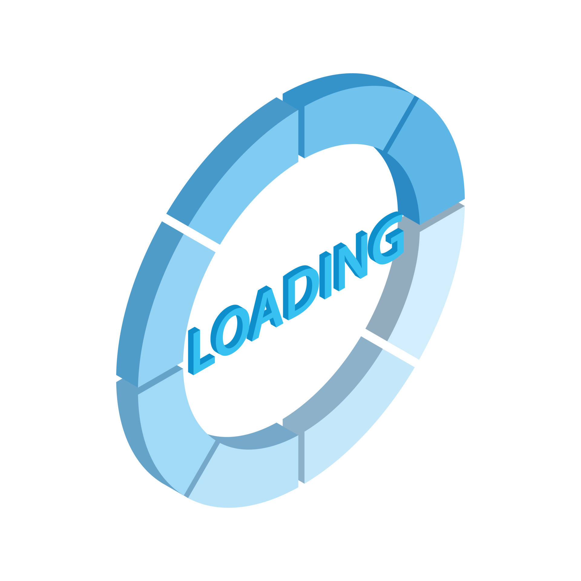 Loading circle sign icon, isometric 3d style 14074463 Vector Art at ...