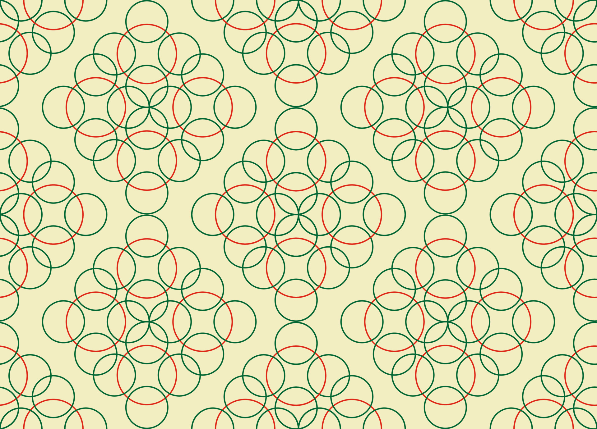 Geometric pattern seamless. Green and red colors with circles, rings ...