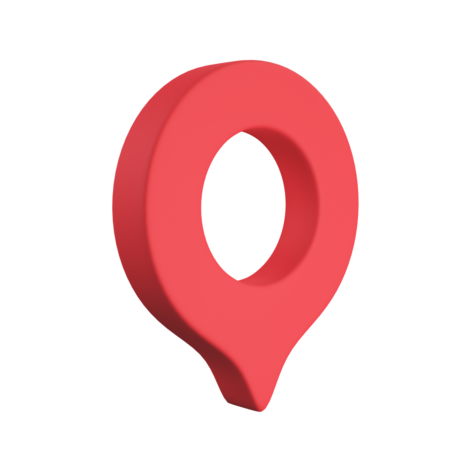 Red Pin For Pointing The Destination On The Map 3d Illustration 14075256 Png