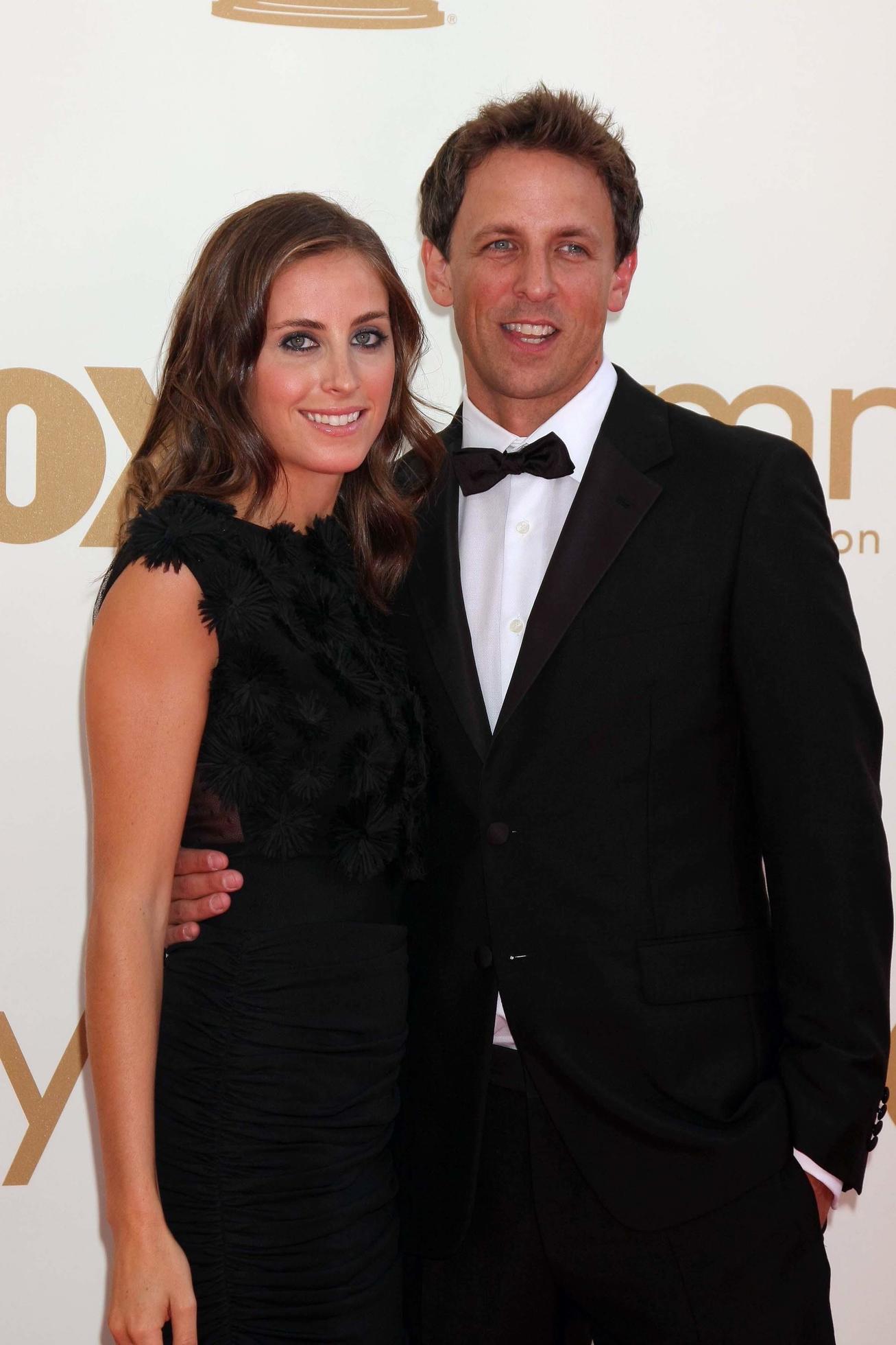 LOS ANGELES, SEP 18 - Seth Meyers arriving at the 63rd Primetime Emmy Awards at Nokia Theater on ...