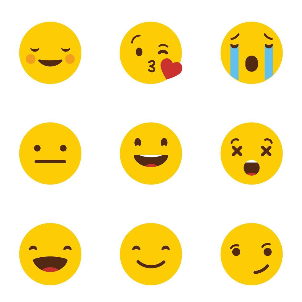 Emoji icon set design vector 14113260 Vector Art at Vecteezy