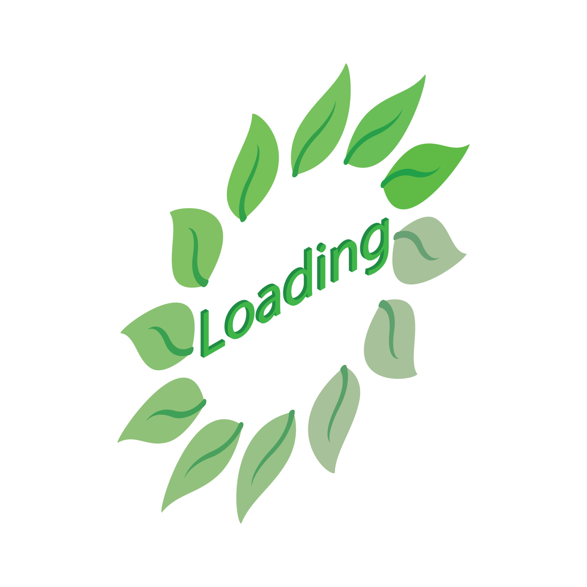Green leaf loading circle sign icon 14143570 Vector Art at Vecteezy