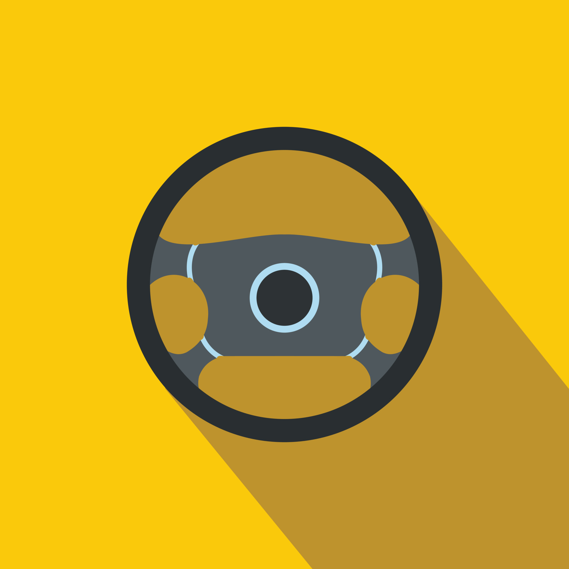 Steering wheel flat icon 14144369 Vector Art at Vecteezy