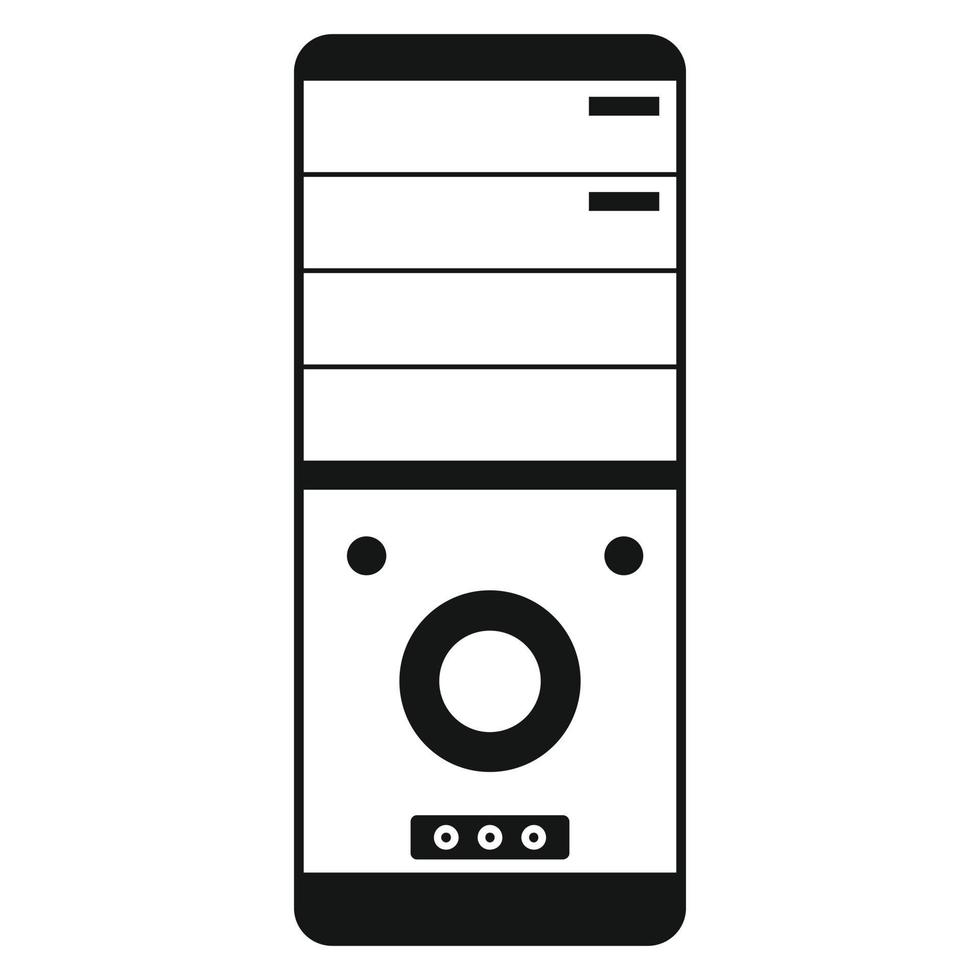 Computer system unit icon, simple style 14152367 Vector Art at Vecteezy