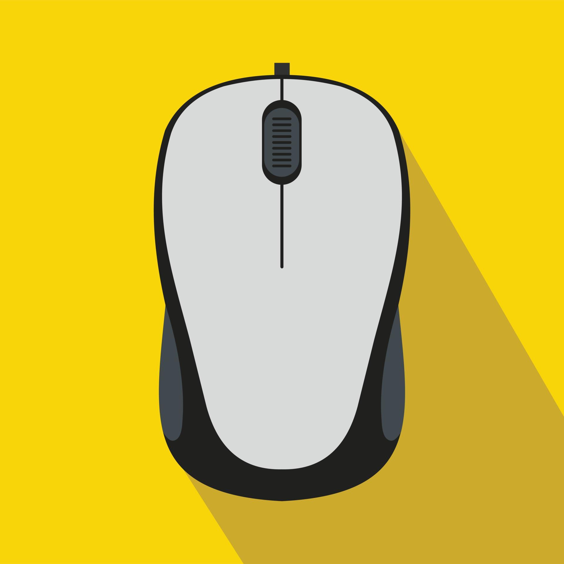 Computer mouse icon in flat 14152665 Vector Art at Vecteezy