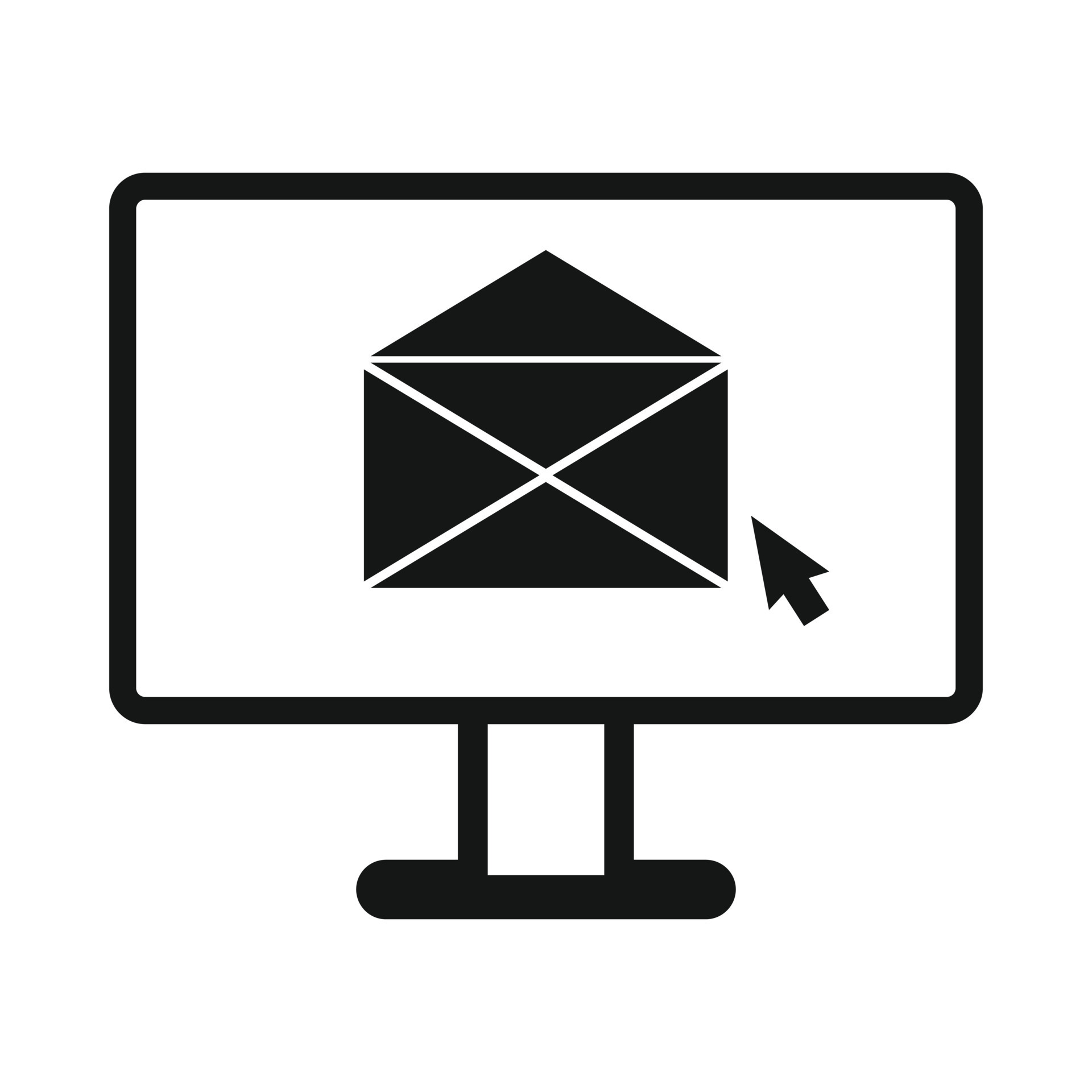 Computer with e-mail icon, simple style 14153242 Vector Art at Vecteezy