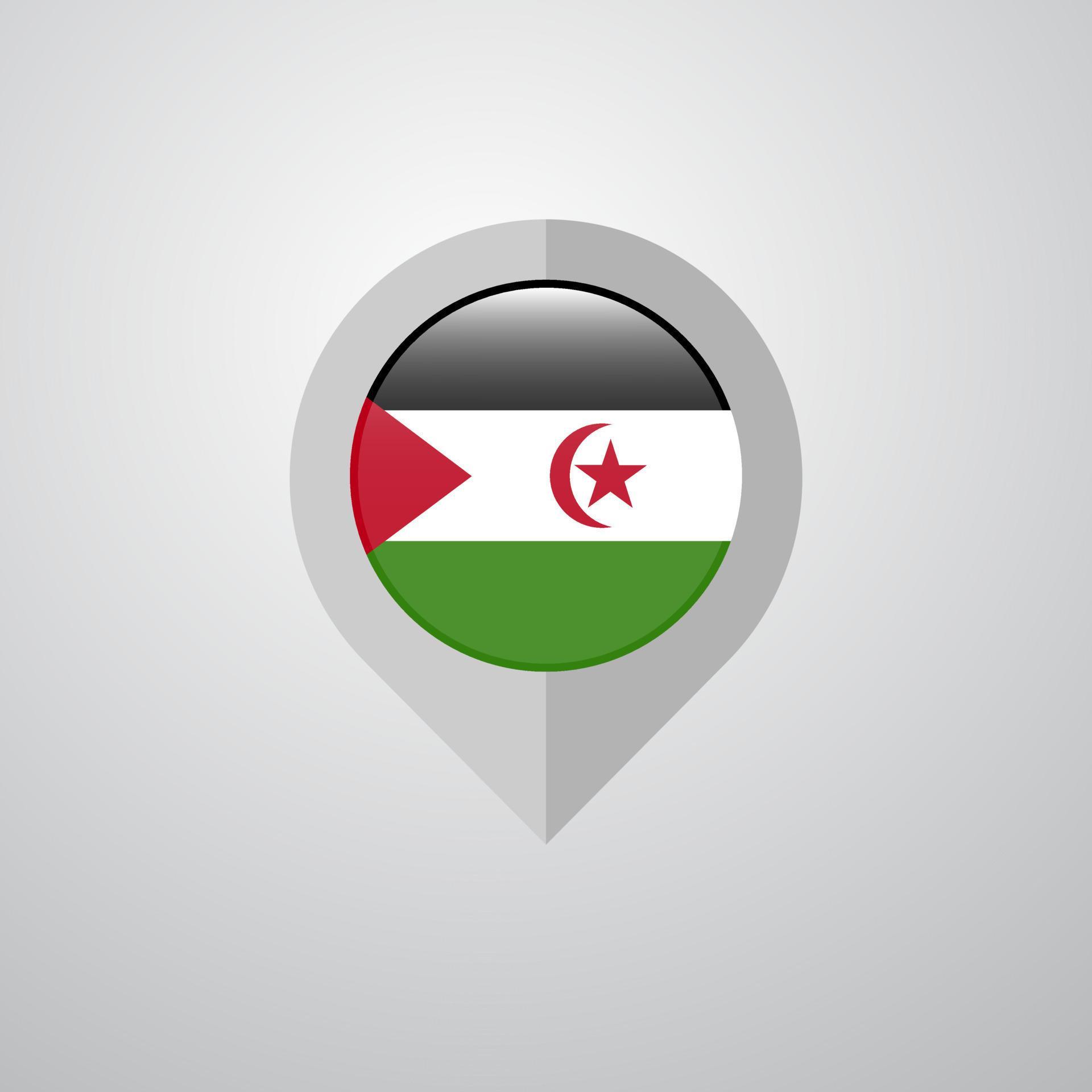 Map Navigation pointer with Western Sahara flag design vector 14153698 Vector Art at Vecteezy