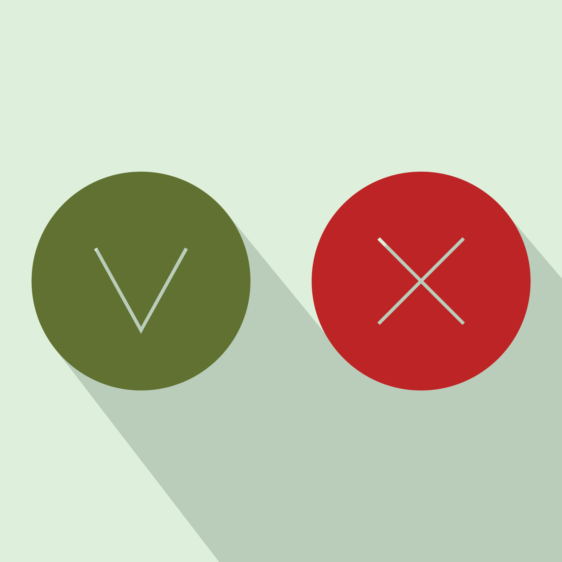 Yes No check marks icon, flat style 14153807 Vector Art at Vecteezy