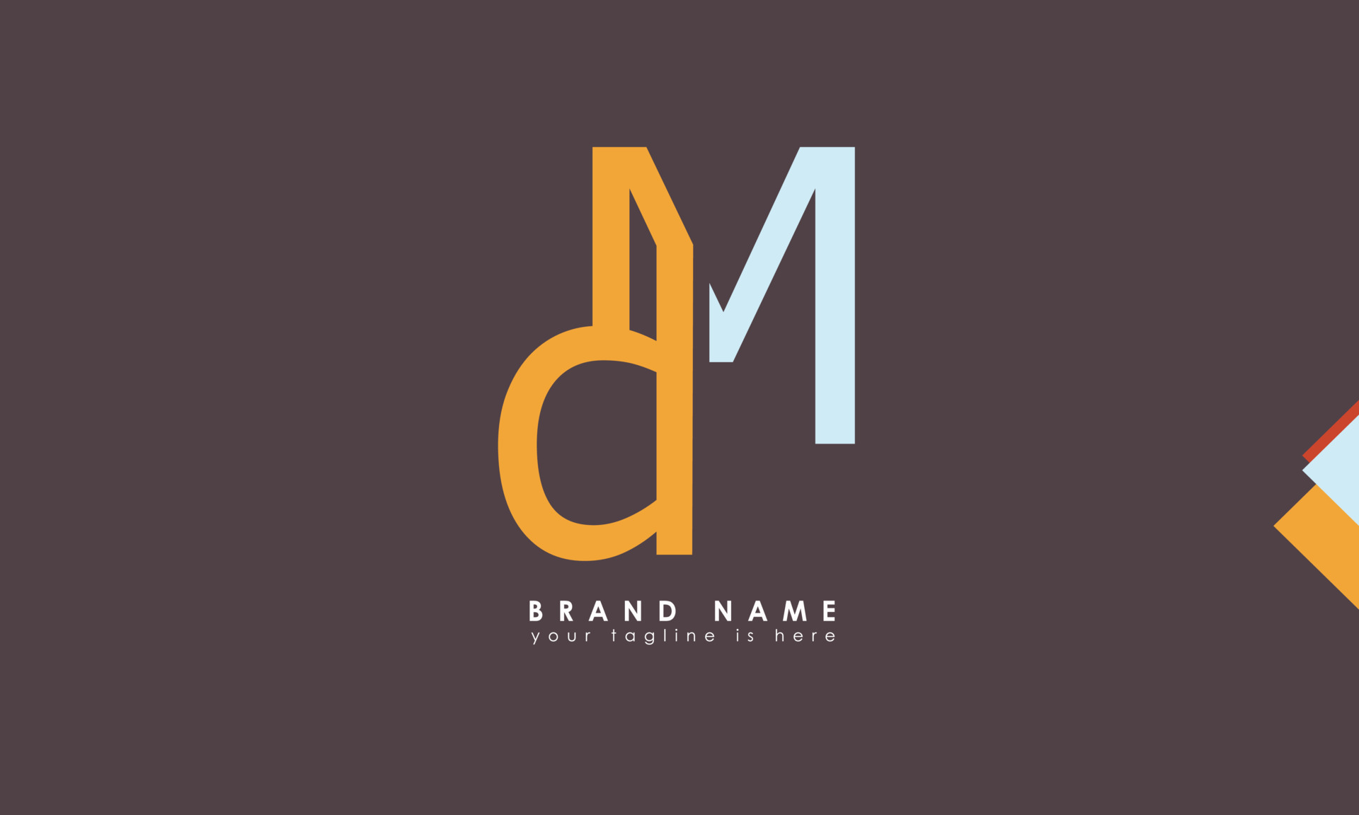 alfabeto letras iniciales monograma logo dm, md, d y m 14157974 Vector en Vecteezy