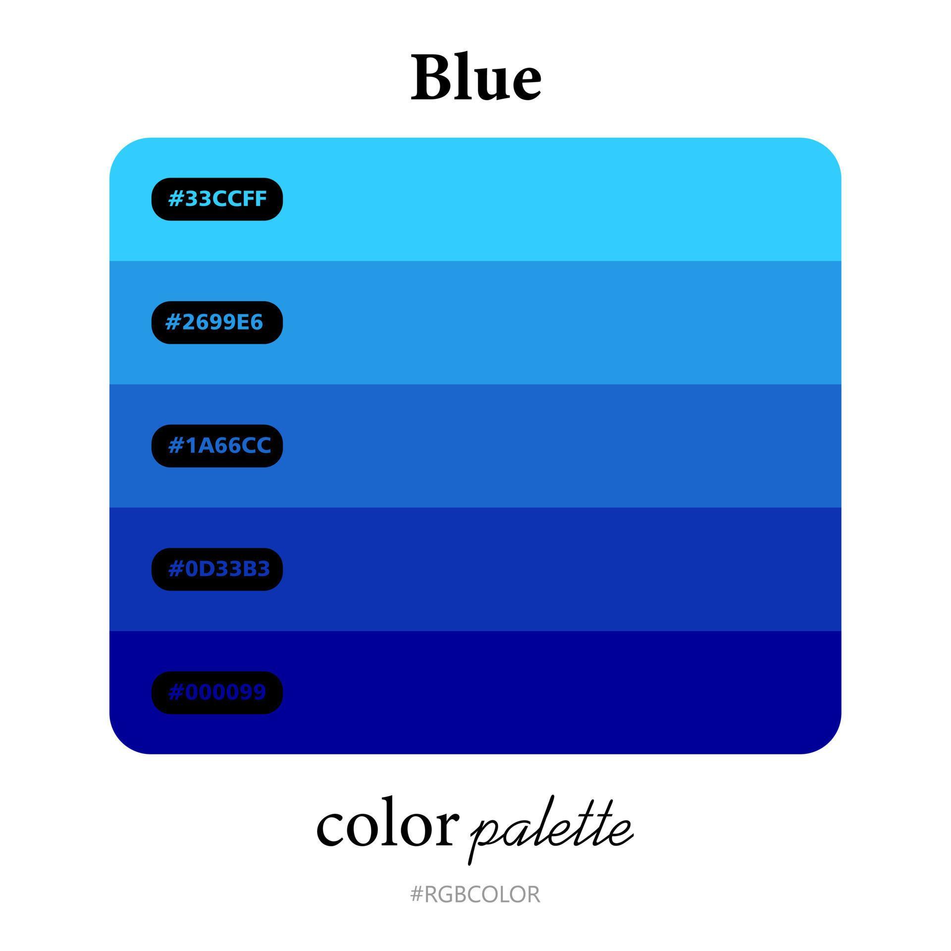 Blue color palettes accurately with codes, Perfect for use by ... Blue color palettes accurately with codes, Perfect for use by ...