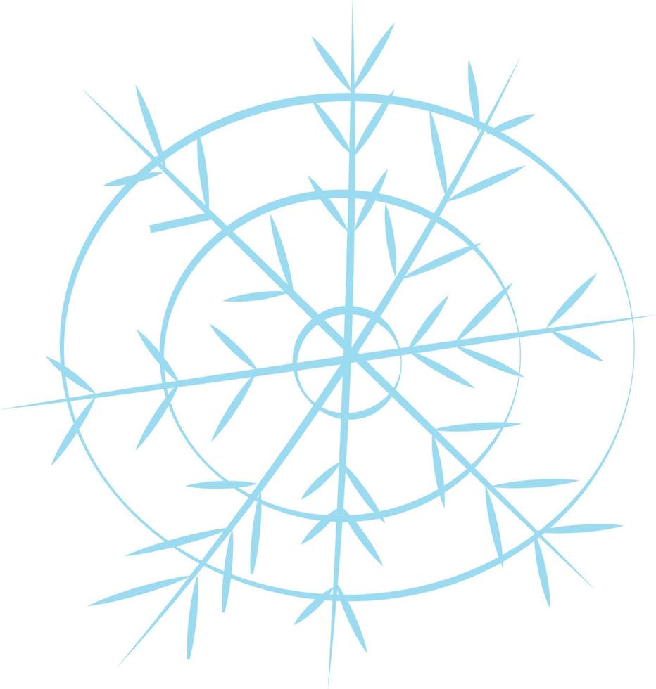 Simple snowflake. Single element. Vector. 14160488 Vector Art at Vecteezy