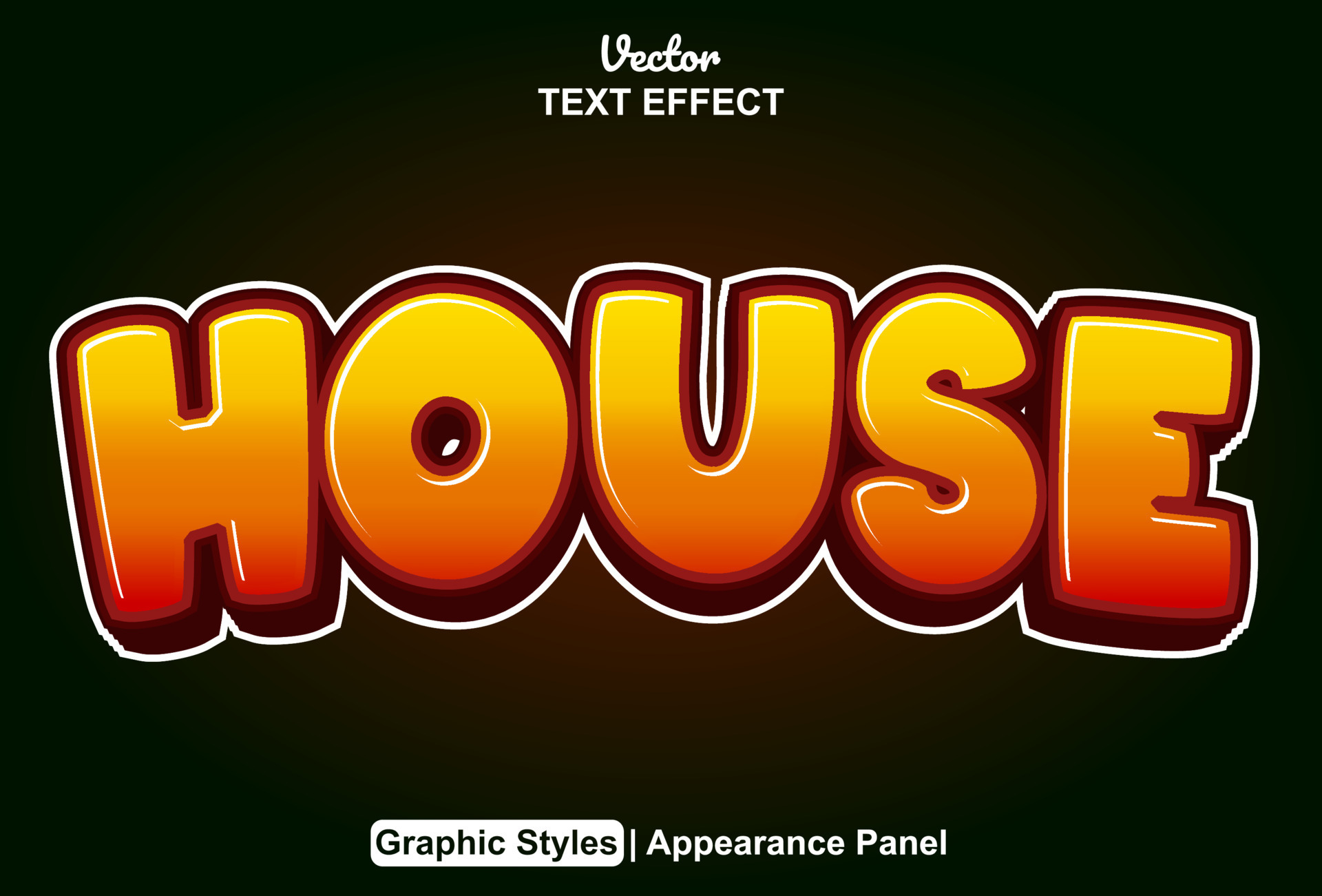 house text effect with graphic style and editable. 14160914 Vector Art at Vecteezy