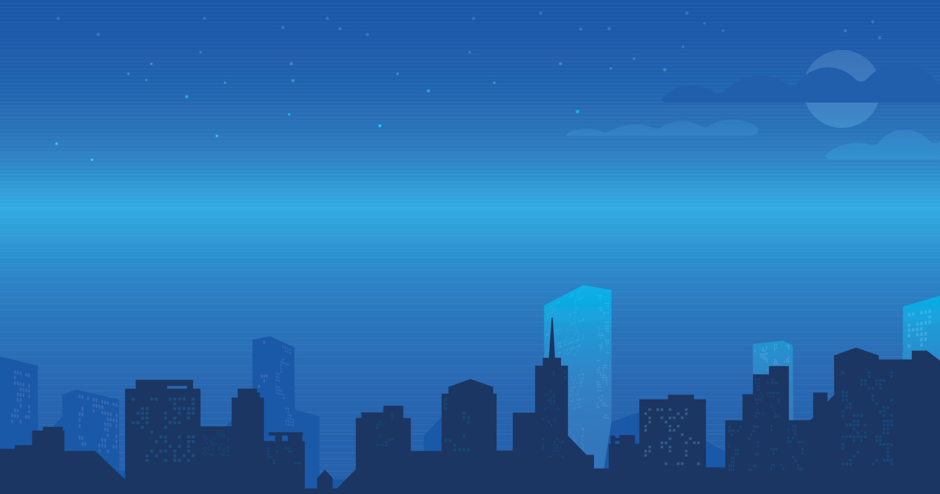 Night city landscape. The city at night. Vector illustration on a blue background. 14161166 ...