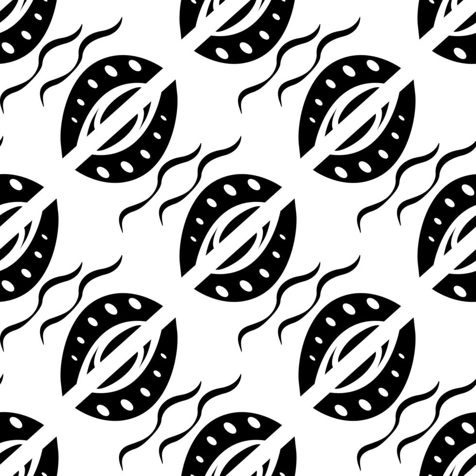 Geometric Seamless Pattern Monochrome Vector Illustration 14161273