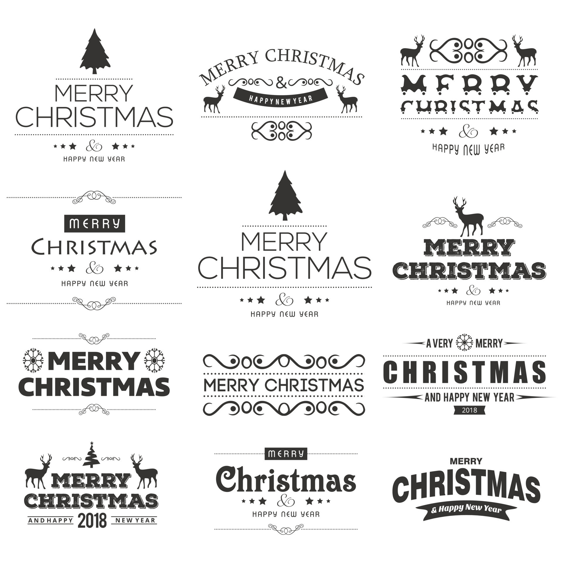 Merry Christmas typography set vector 14161772 Vector Art at Vecteezy Merry Christmas typography set vector 14161772 Vector Art at Vecteezy