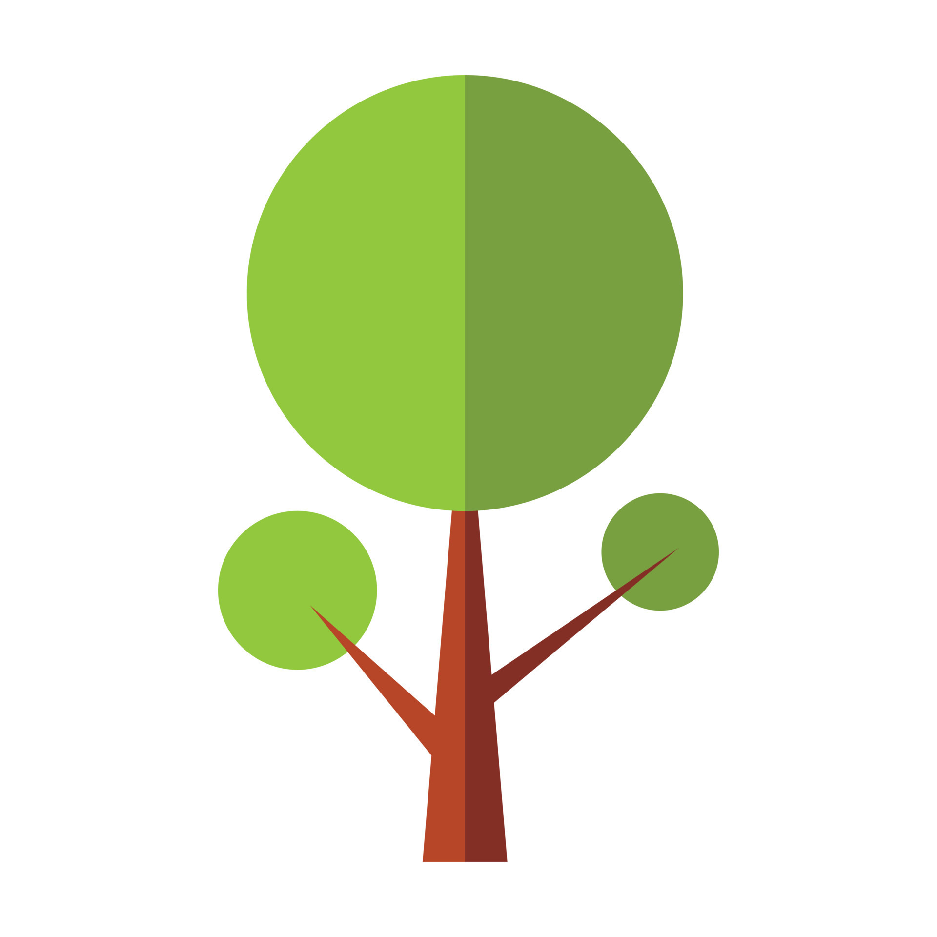 Tree flat icon 14165785 Vector Art at Vecteezy