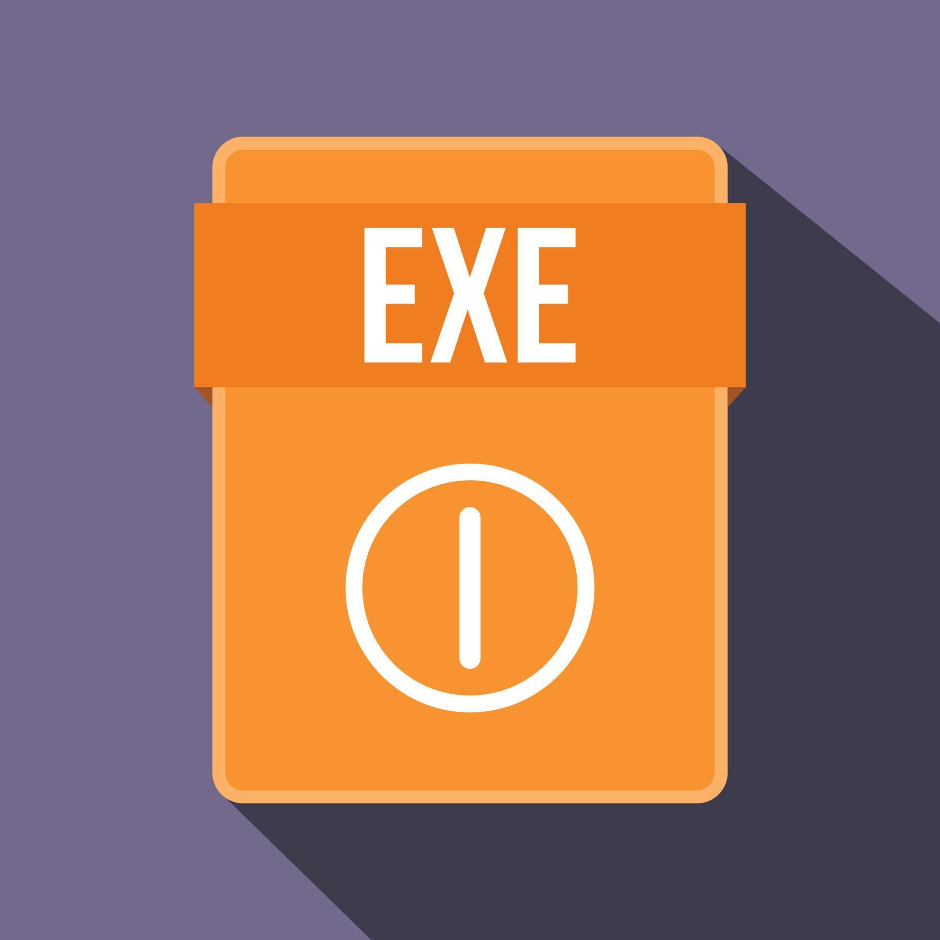 EXE file icon, flat style 14166400 Vector Art at Vecteezy