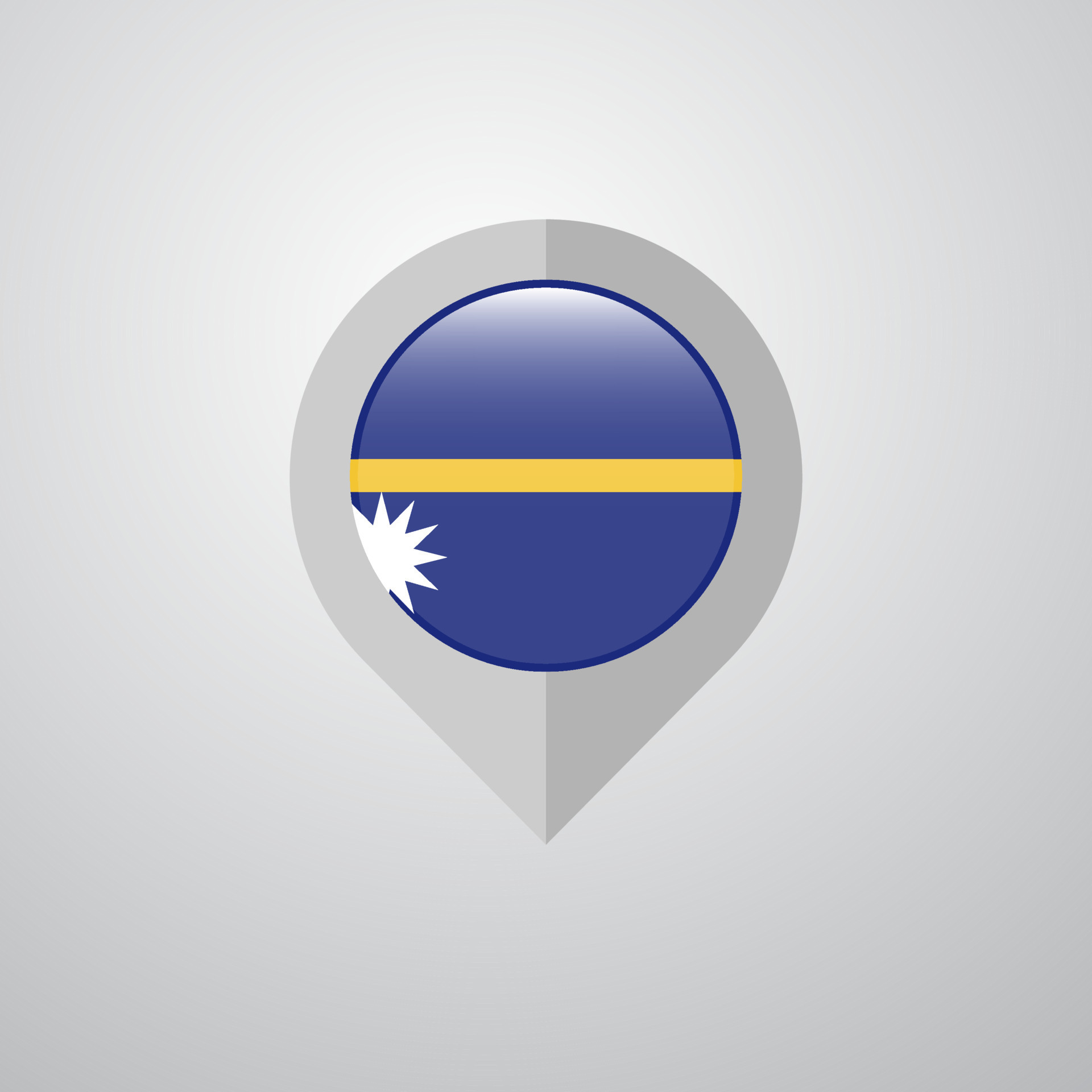Map Navigation pointer with Nauru flag design vector 14168459 Vector ...