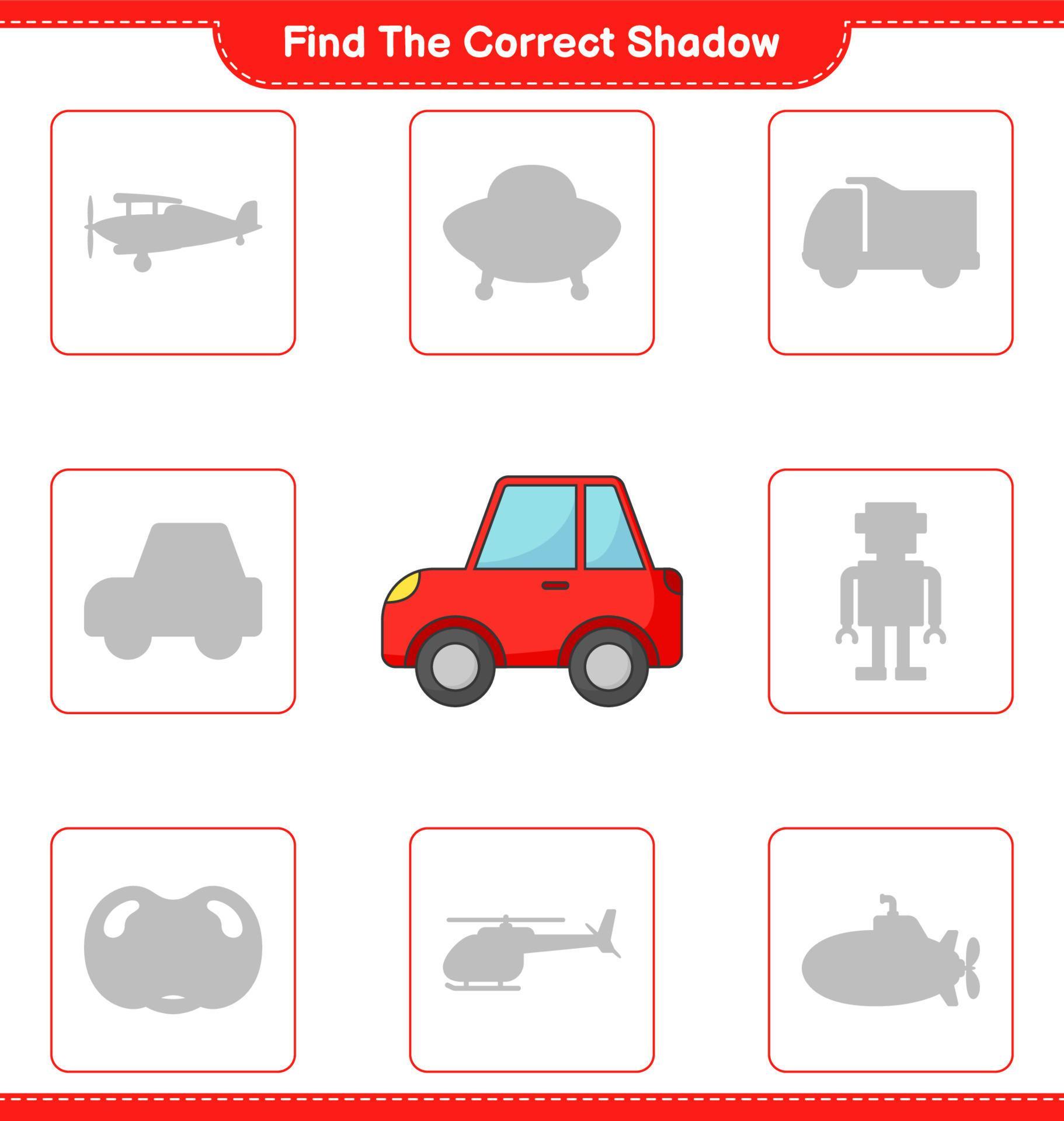 Find the correct shadow. Find and match the correct shadow of Car ...