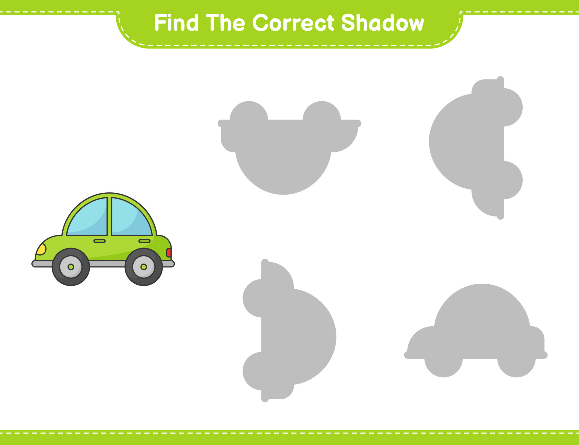 Find the correct shadow. Find and match the correct shadow of Car ...